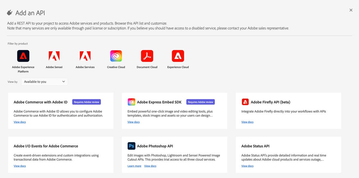 Create Credentials - Adobe Firefly API