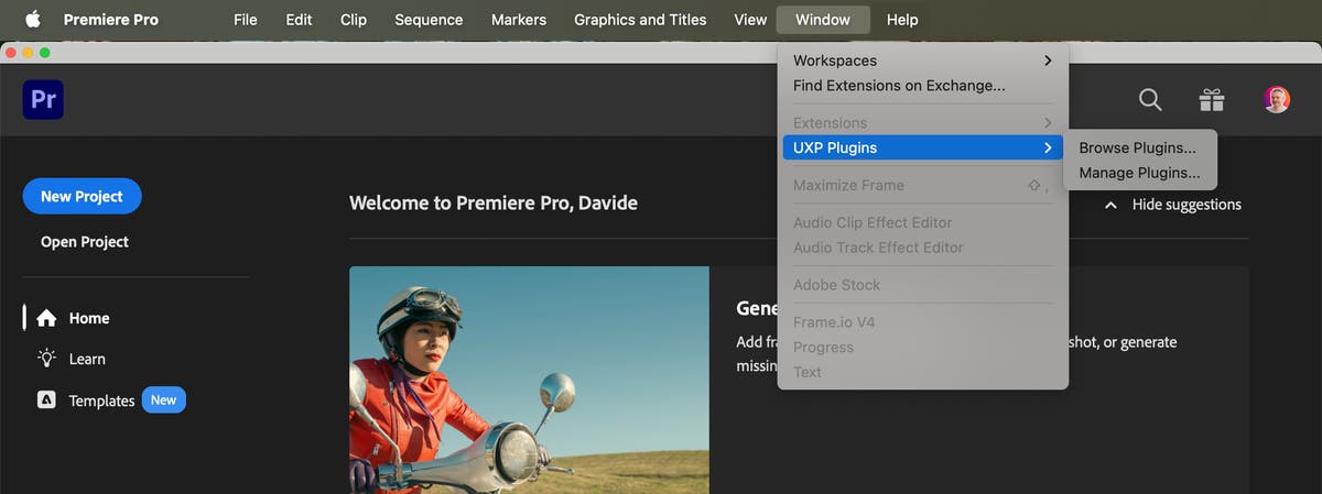 Install a UXP plugin